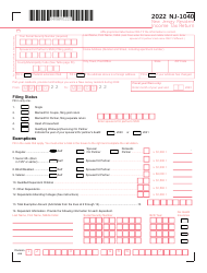 Form NJ-1040 Download Fillable PDF or Fill Online New Jersey Resident ...