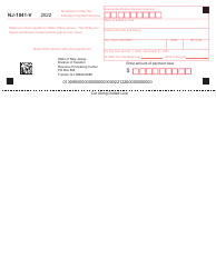 Form NJ-1041-V - 2022 - Fill Out, Sign Online and Download Fillable PDF ...