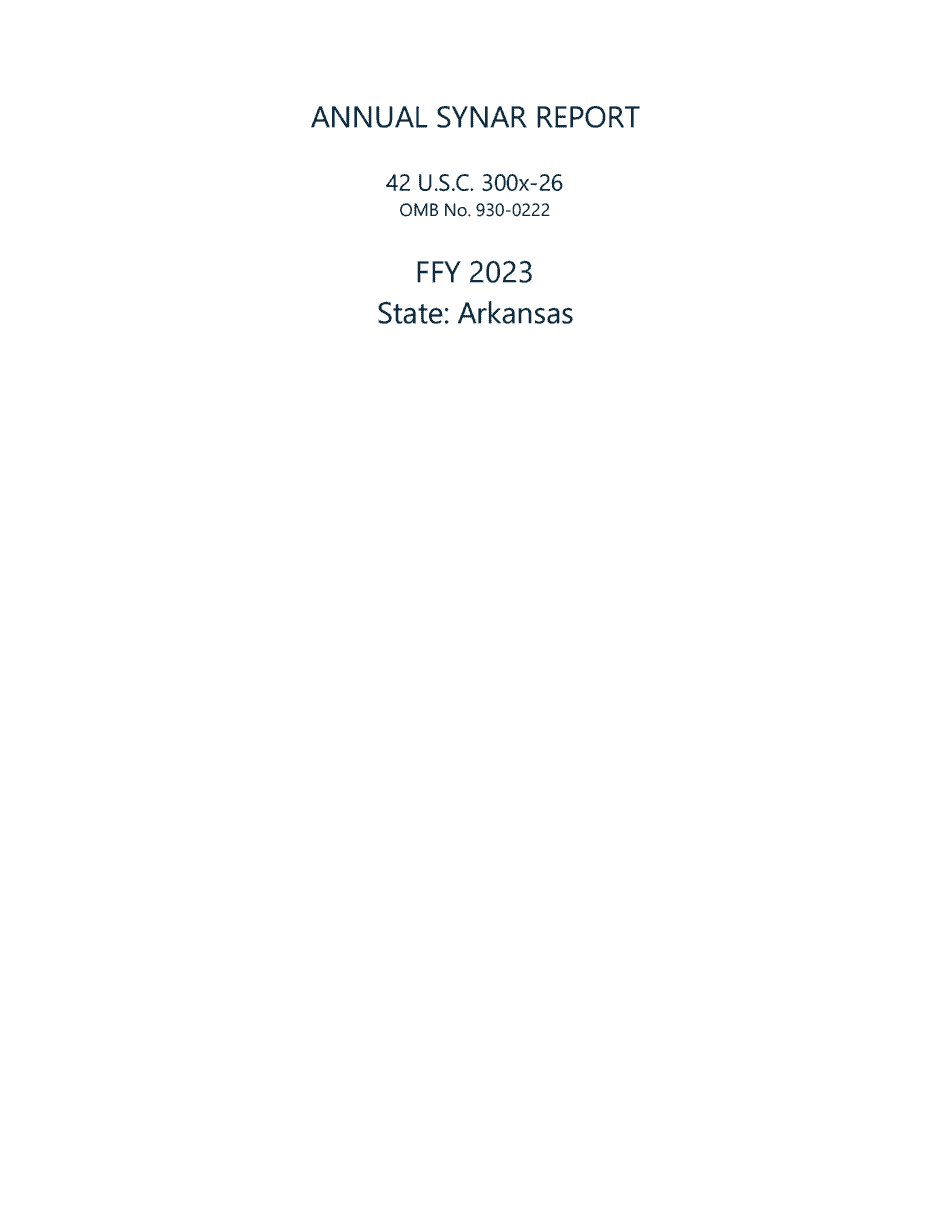 2023 Arkansas OTC Synar Survey - Fill Out, Sign Online and Download PDF ...