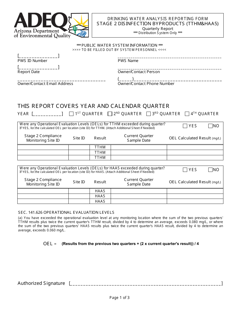 Form DWAR33 - Fill Out, Sign Online and Download Fillable PDF, Arizona ...