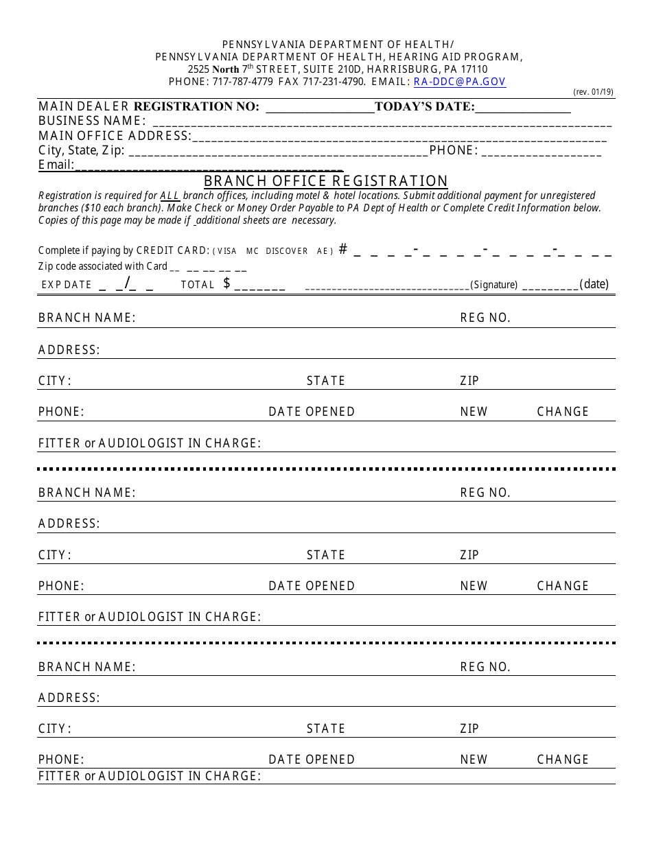 Pennsylvania Branch Office Registration - Fill Out, Sign Online and ...