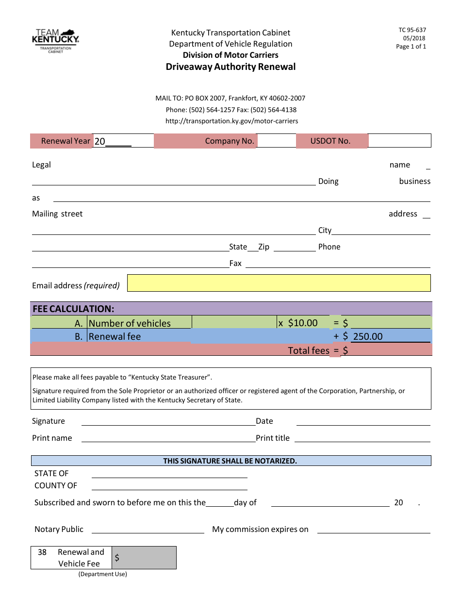 Form TC95‐637 - Fill Out, Sign Online and Download Printable PDF ...