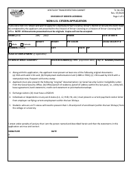 Form TC94-152 Download Printable PDF or Fill Online Non-U.S. Citizen ...