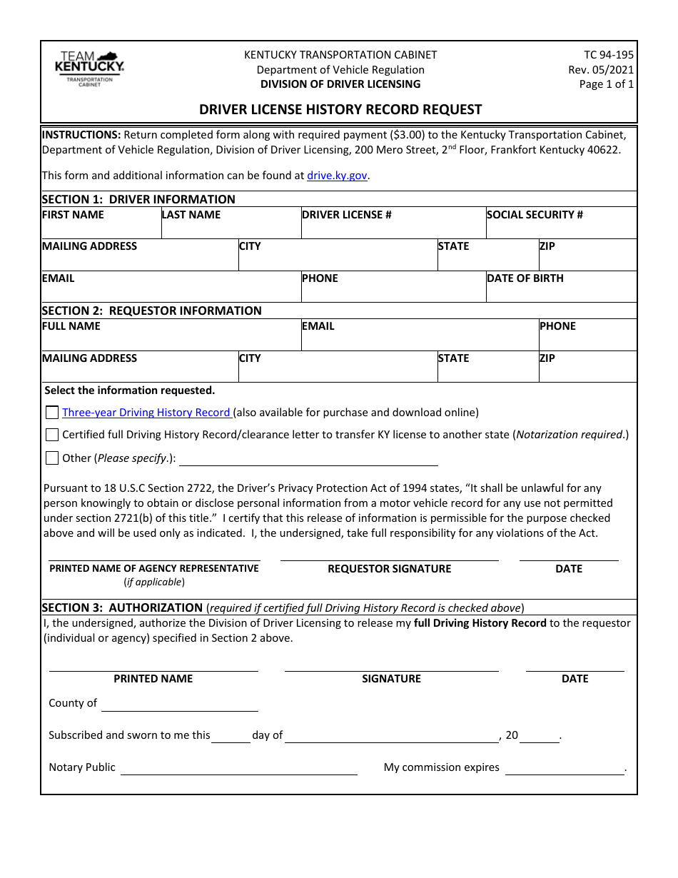 Form TC94-195 - Fill Out, Sign Online and Download Printable PDF ...