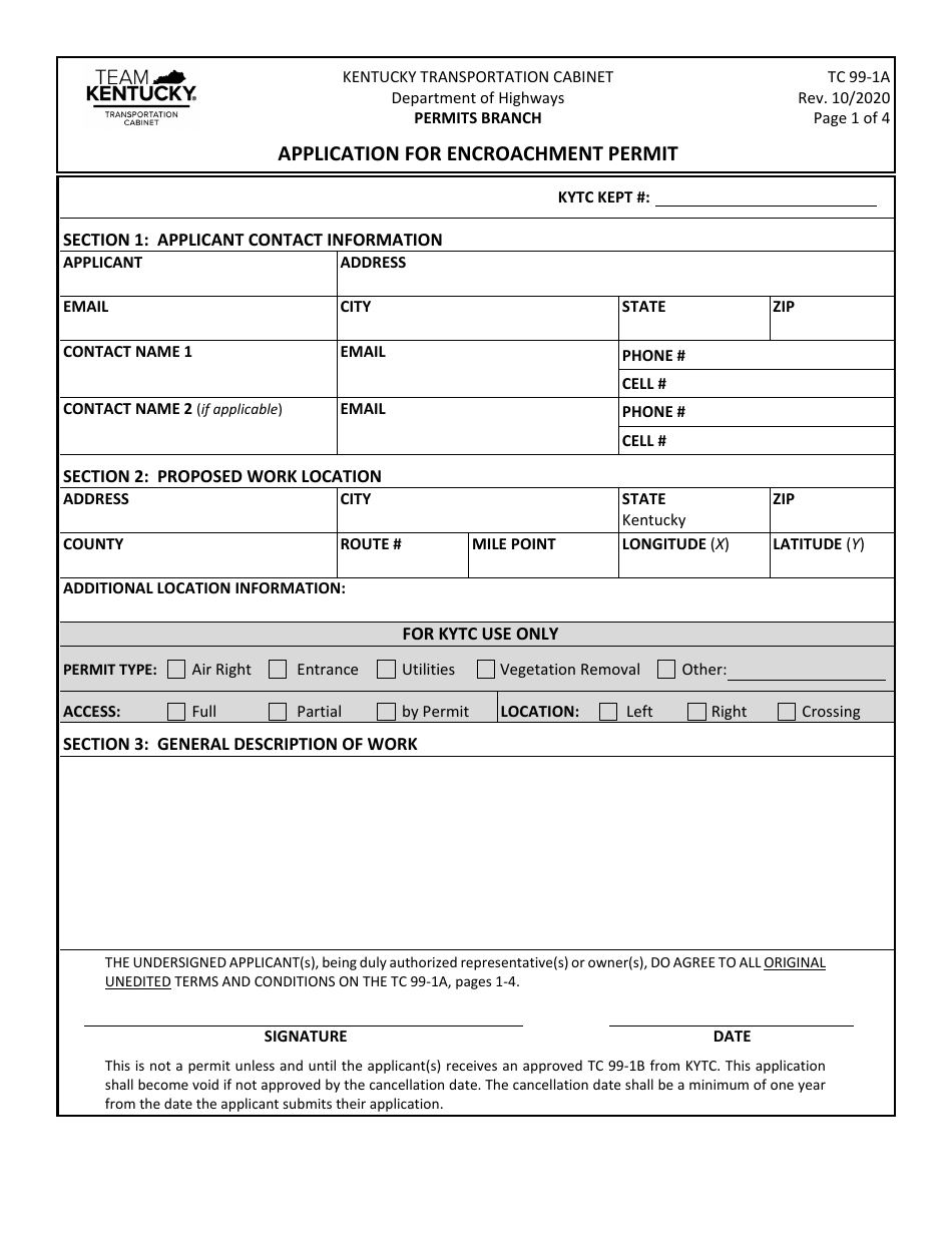 Form TC99-1A - Fill Out, Sign Online and Download Printable PDF ...