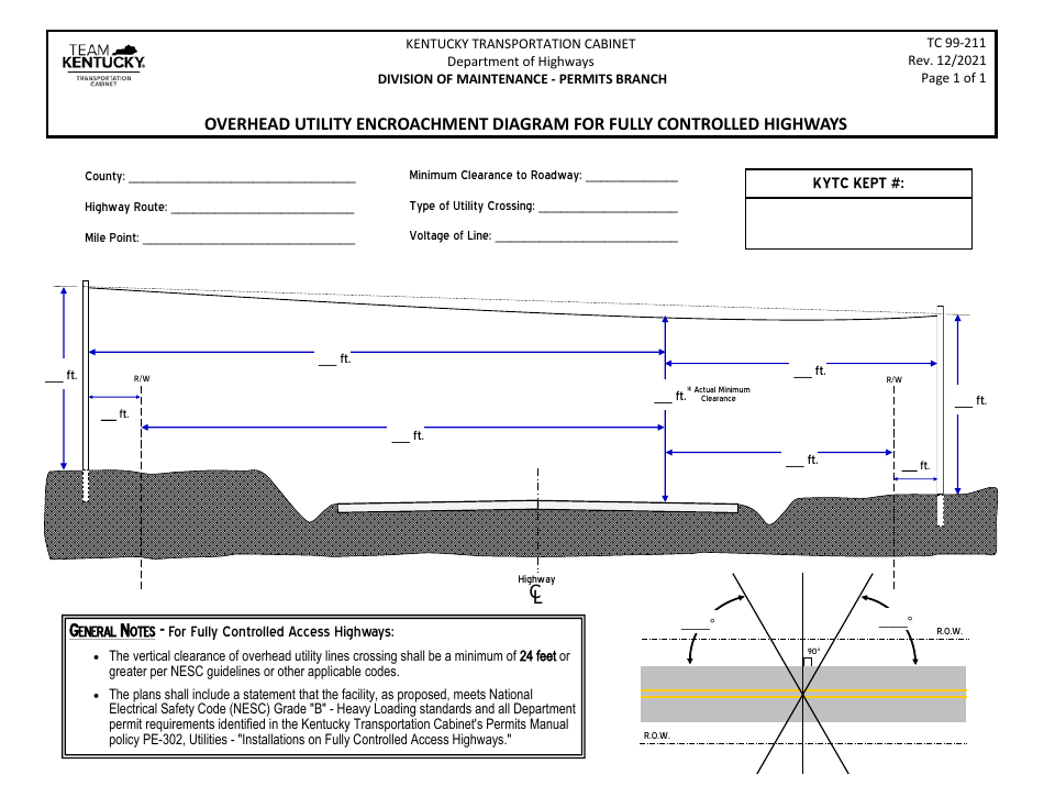 Form TC99-211 Download Fillable PDF or Fill Online Overhead Utility ...