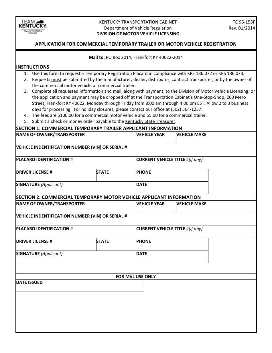 Form TC96-155F - Fill Out, Sign Online and Download Printable PDF ...