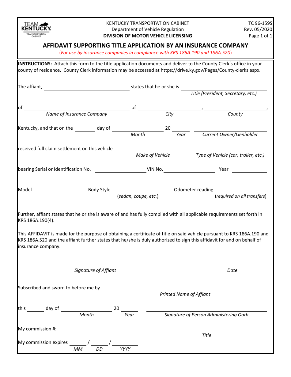 Form TC96-159S - Fill Out, Sign Online and Download Printable PDF ...