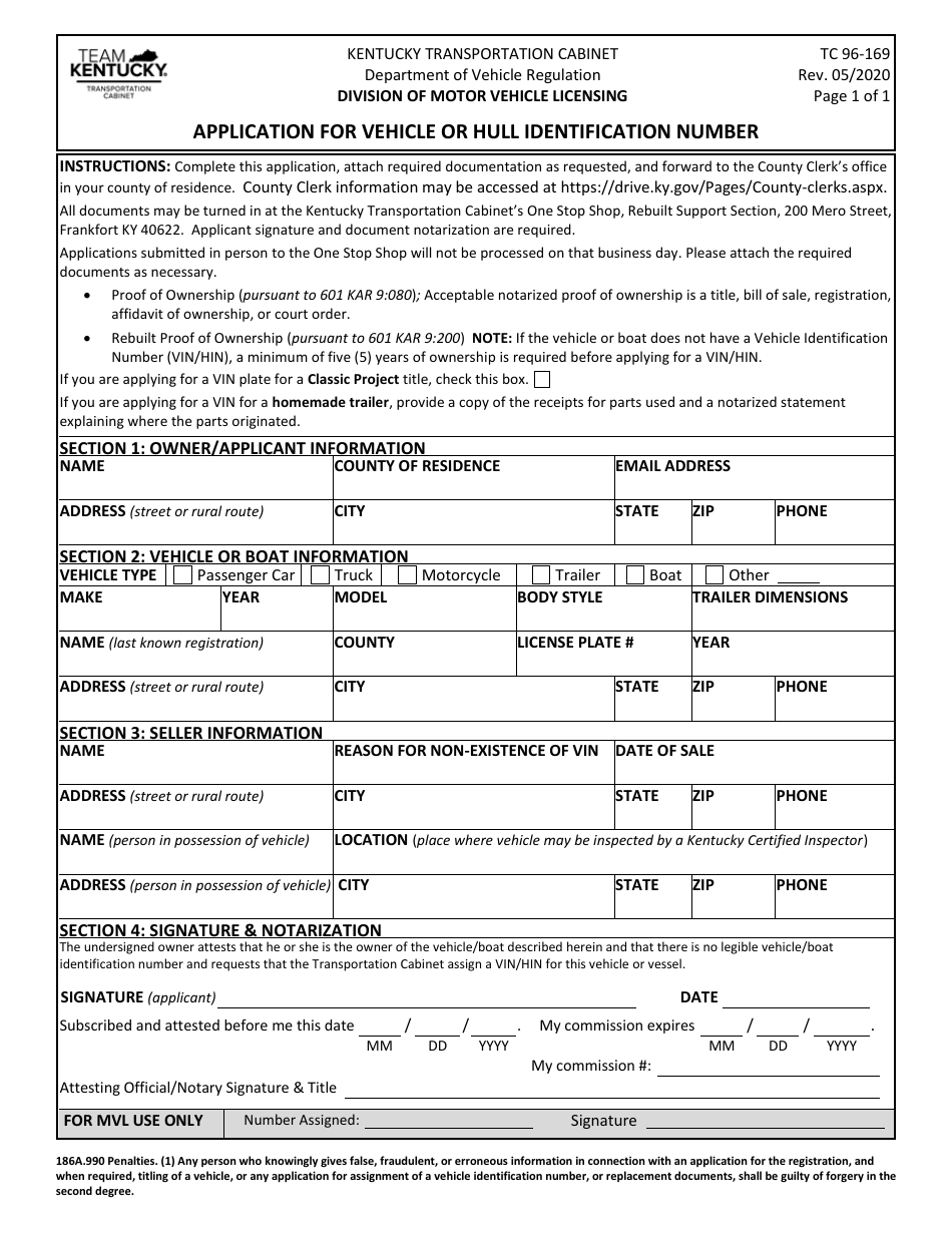 Form TC96-169 - Fill Out, Sign Online and Download Printable PDF ...