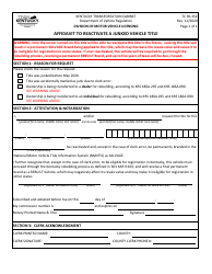 Form TC96-352 Download Printable PDF or Fill Online Affidavit to ...