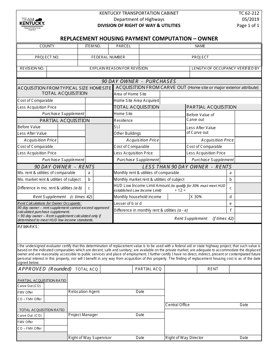 Form TC62-212 - Fill Out, Sign Online and Download Printable PDF ...