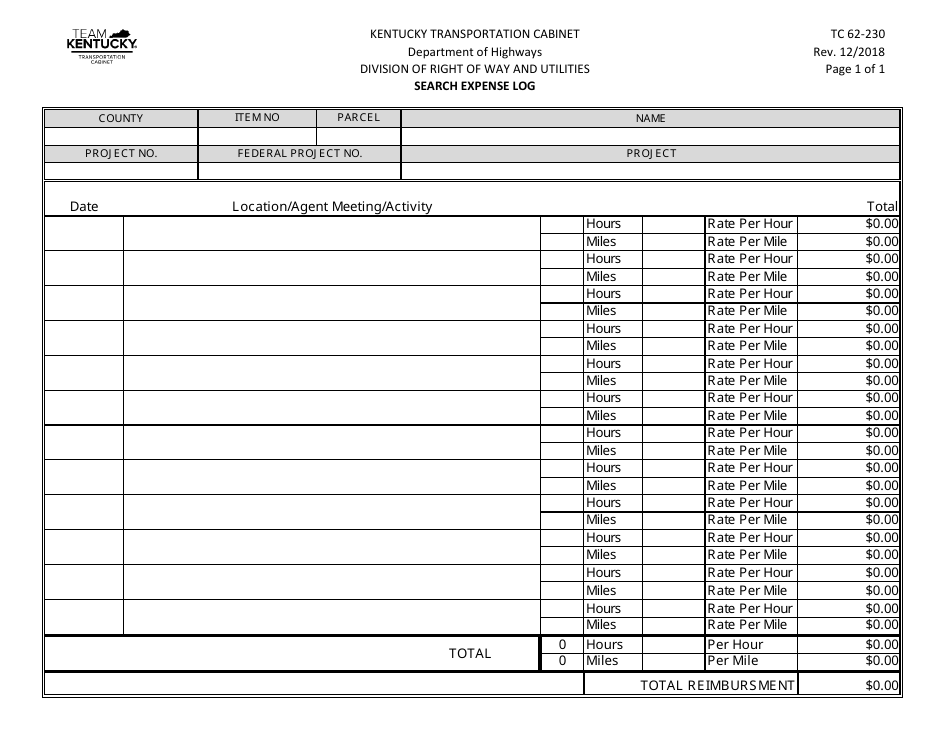 Form TC62-230 - Fill Out, Sign Online and Download Printable PDF ...