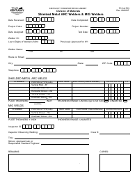 Form TC64-753 Download Printable PDF or Fill Online Shielded Metal ARC ...