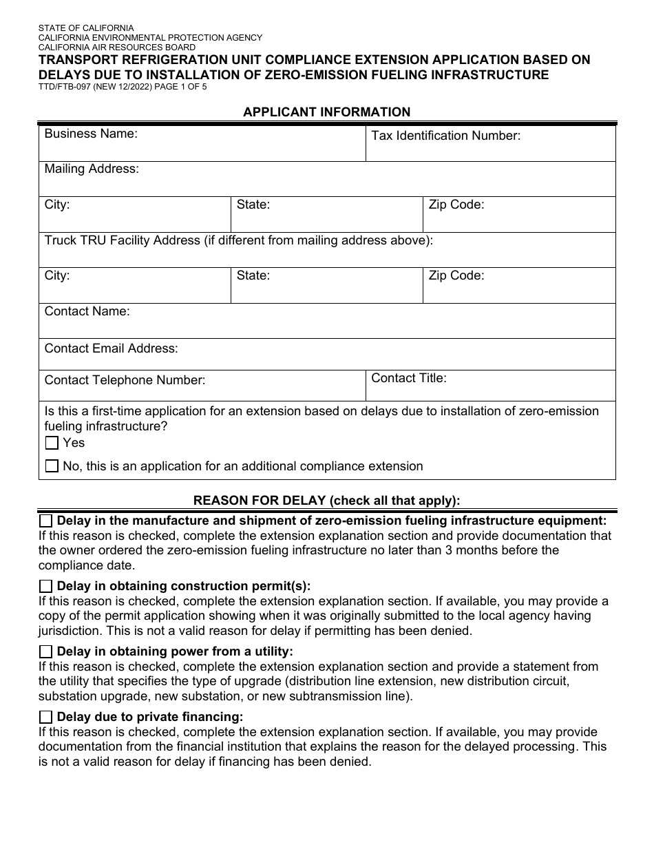 Form TTD/FTB-097 - Fill Out, Sign Online and Download Fillable PDF ...