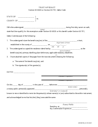 Form EFO00183 - Fill Out, Sign Online and Download Printable PDF, Idaho ...