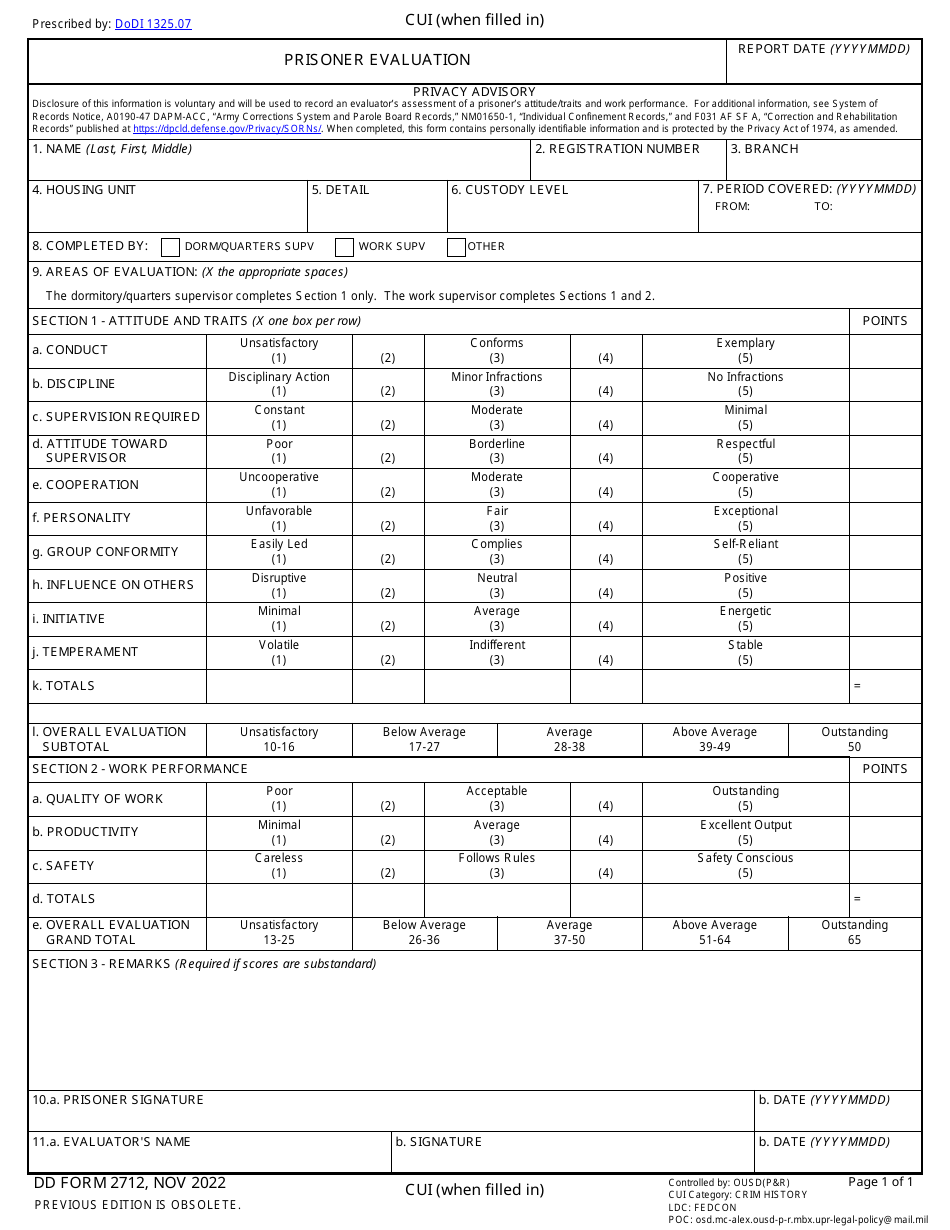 DD Form 2712 - Fill Out, Sign Online and Download Fillable PDF ...