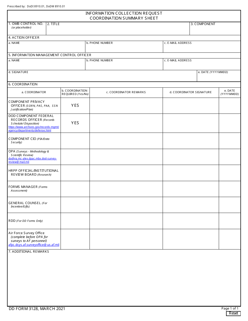 DD Form 3128 - Fill Out, Sign Online and Download Fillable PDF ...