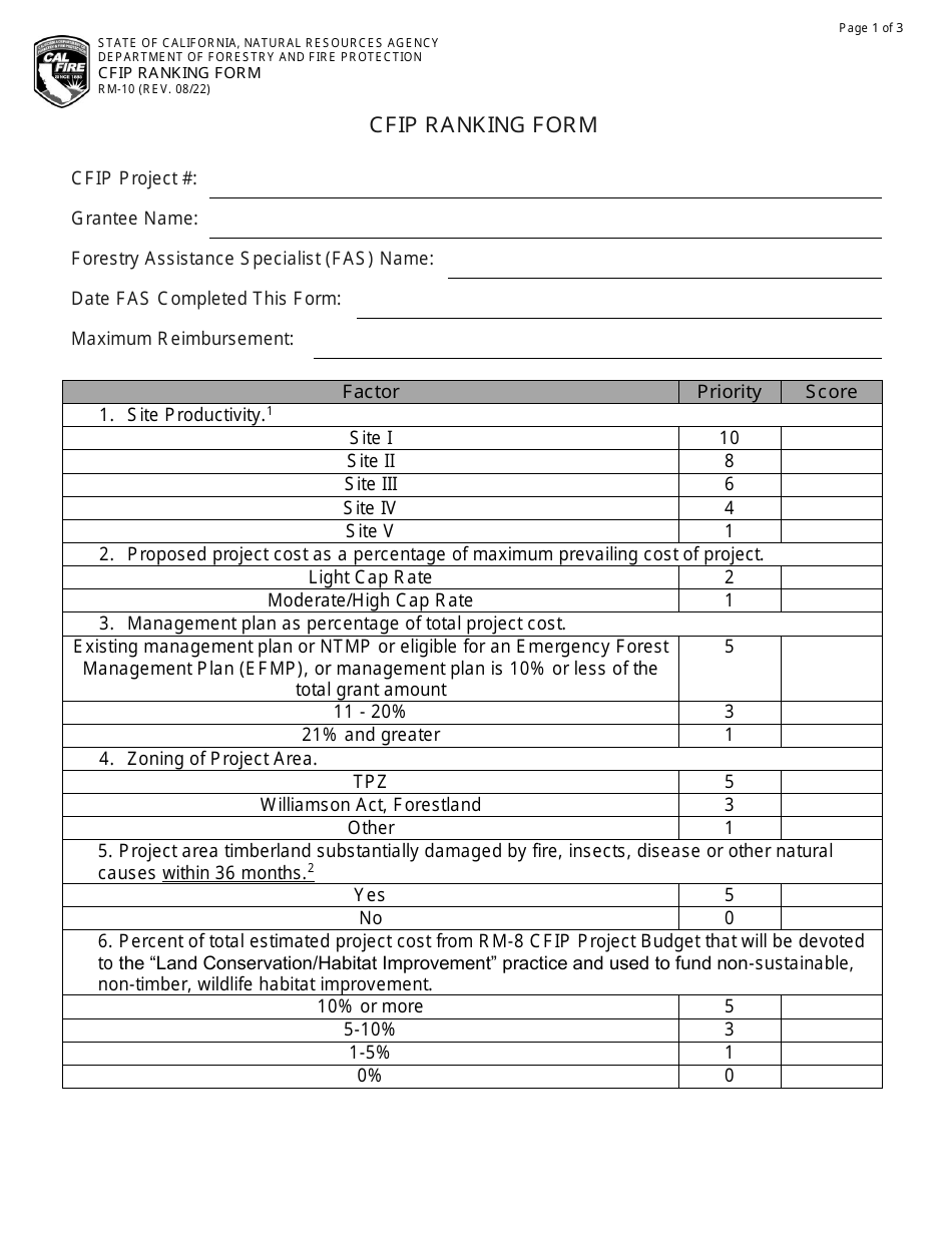 Form RM-10 - Fill Out, Sign Online and Download Fillable PDF ...