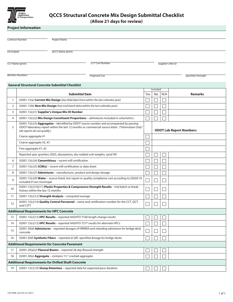 Form 734-5006_TEST - Fill Out, Sign Online and Download Fillable PDF ...