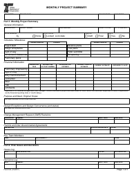 Form 734-5145 Download Fillable PDF or Fill Online Monthly Project ...