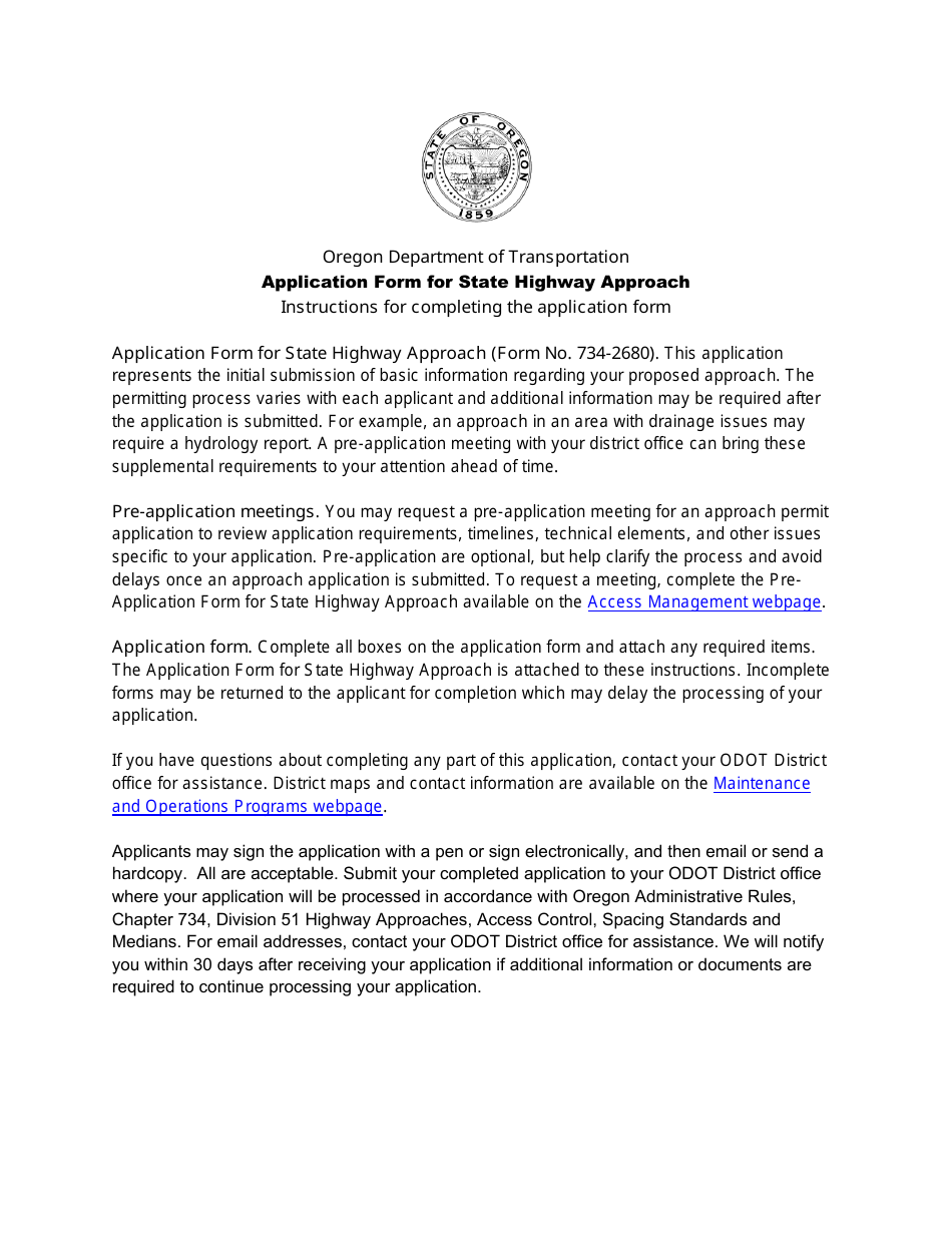 Form 734-2680 - Fill Out, Sign Online and Download Fillable PDF, Oregon ...