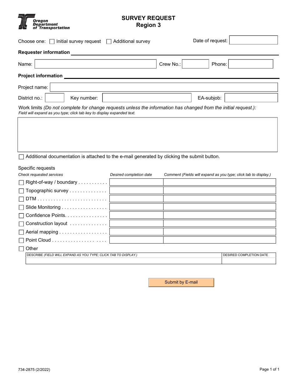 Form 734-2875 Region 3 - Fill Out, Sign Online and Download Fillable ...