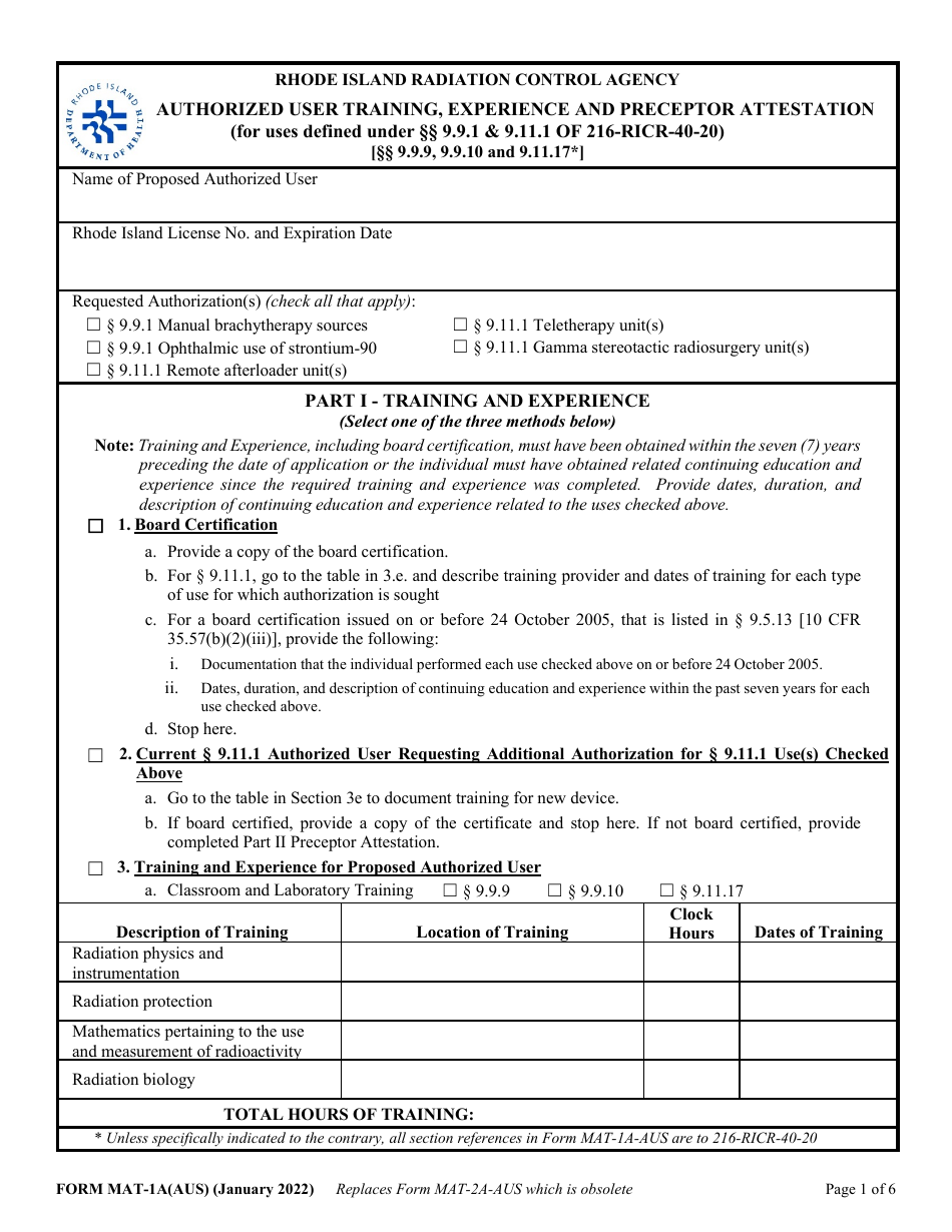 Form MAT-1A(AUS) - Fill Out, Sign Online and Download Fillable PDF ...