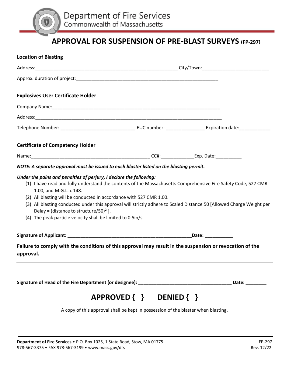 Form FP-297 - Fill Out, Sign Online and Download Printable PDF ...