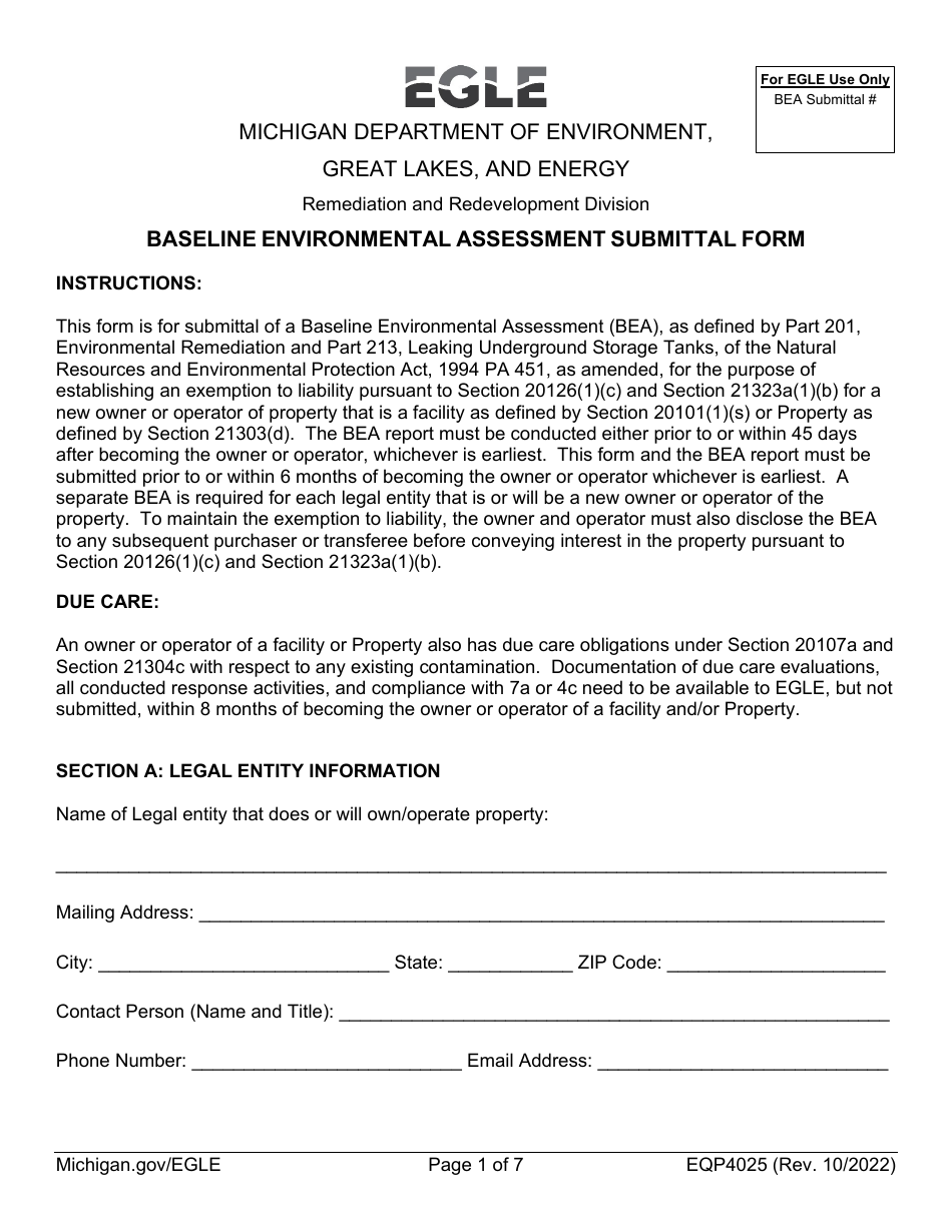 Form EQP4025 - Fill Out, Sign Online and Download Fillable PDF ...
