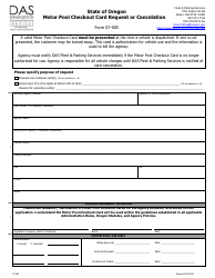 Form 07-005 Download Fillable PDF or Fill Online Motor Pool Checkout ...