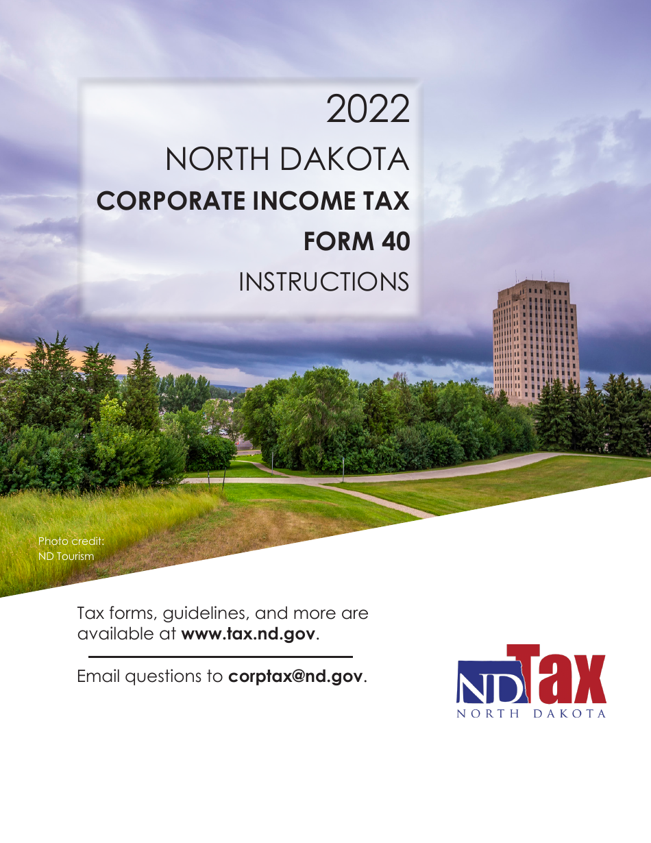 Download Instructions for Form 40, SFN28740 Corporation Income Tax ...