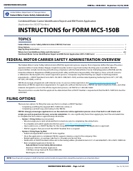 Form MCS-150B - Fill Out, Sign Online and Download Fillable PDF ...