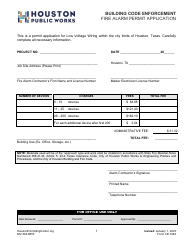 Public Works Department - City of Houston, Texas Forms PDF templates ...