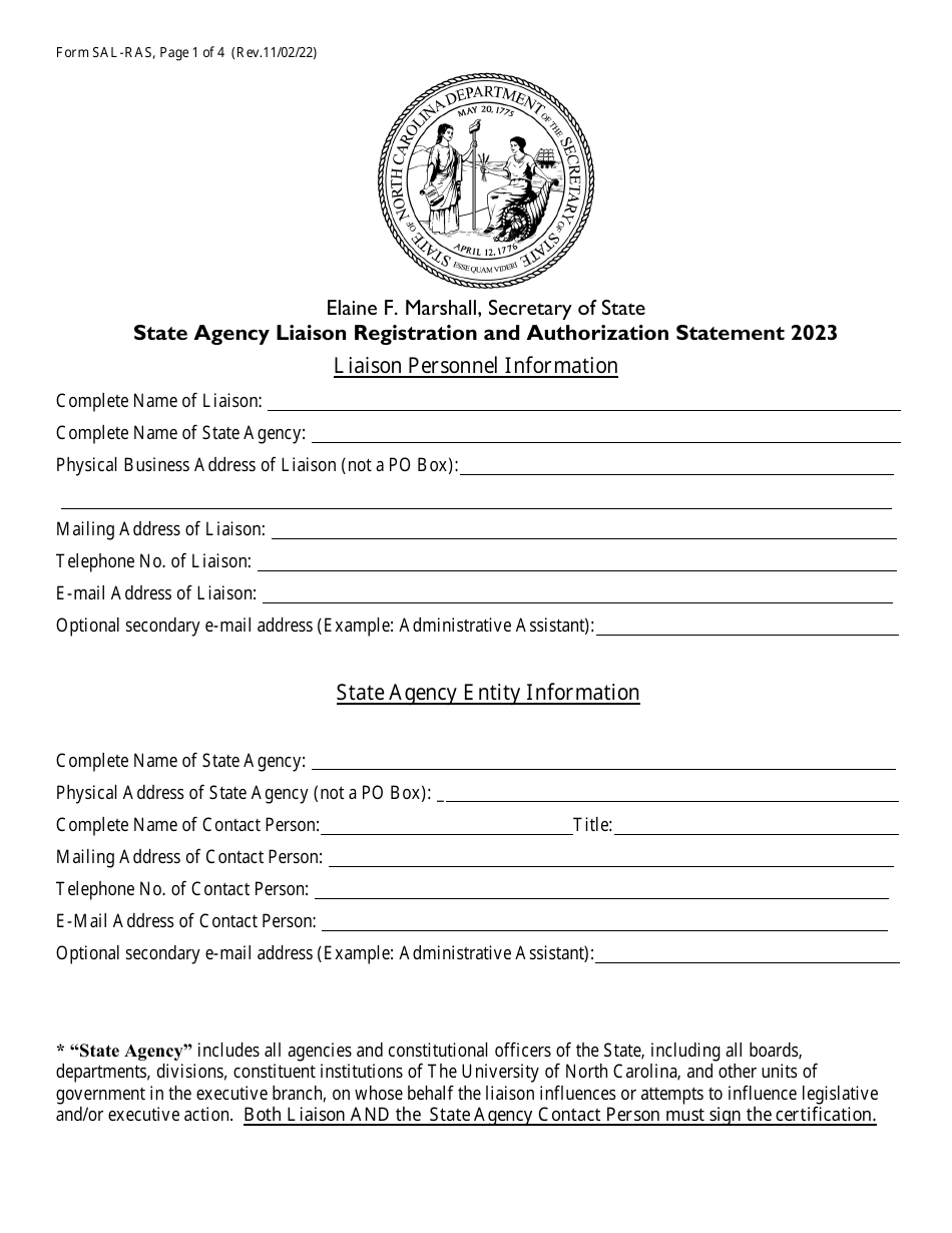 Form SAL-RAS - 2023 - Fill Out, Sign Online and Download Printable PDF ...