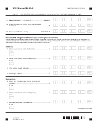 Form OR-20-S (150-102-025) Download Fillable PDF or Fill Online Oregon S Corporation Tax Return ...