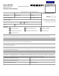 Form OR-PCR (150-101-184) - Fill Out, Sign Online and Download Fillable ...