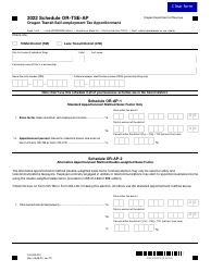Form 150-500-051 Schedule OR-TSE-AP - 2022 - Fill Out, Sign Online and ...
