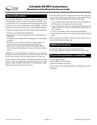 Form 150-101-178 Schedule OR-MPC - Fill Out, Sign Online and Download ...