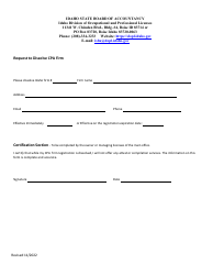 Idaho Request to Dissolve CPA Firm Download Fillable PDF 2021 — 2024 | Templateroller