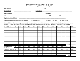 2022 New Mexico Annual Report Form - Scrap Tire Hauler - Fill Out, Sign ...
