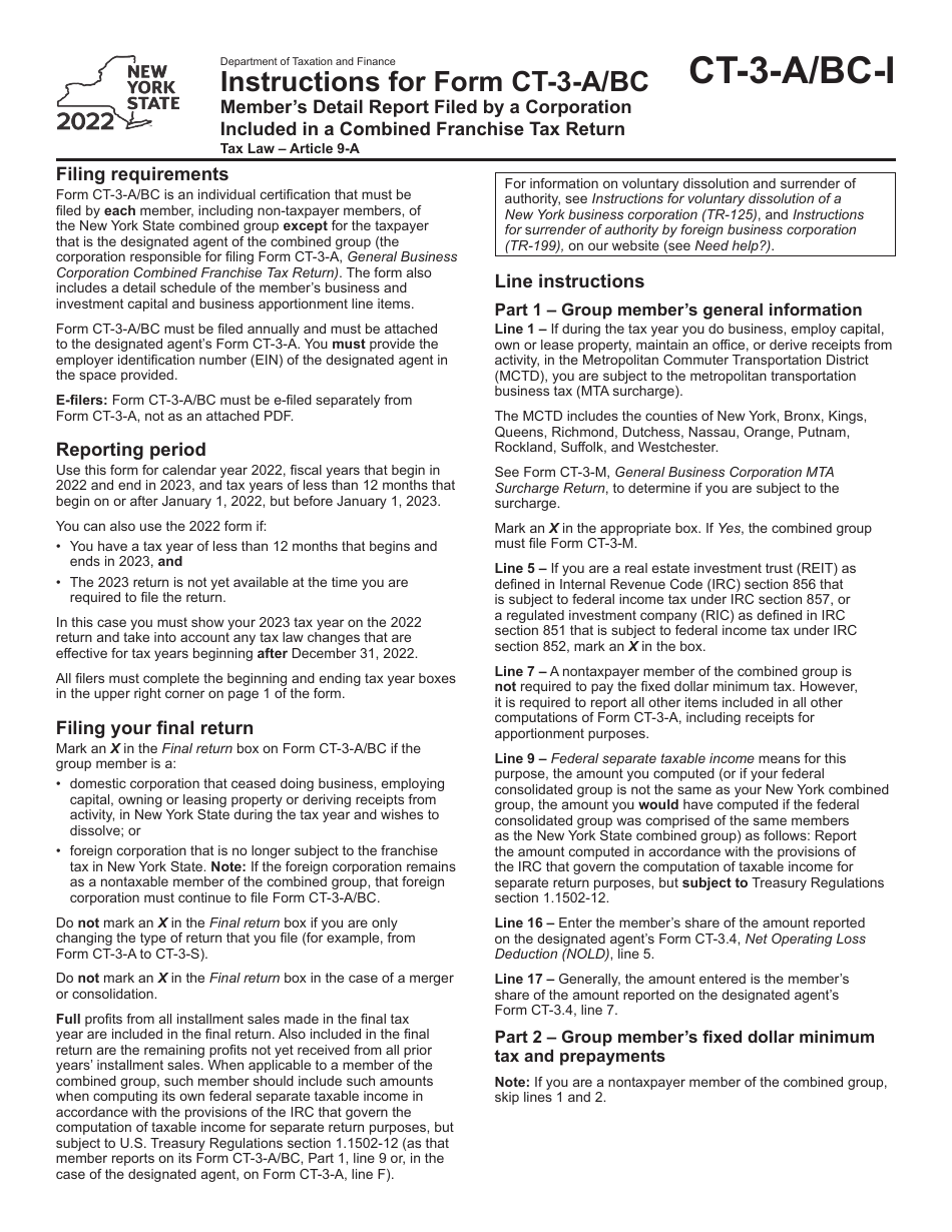 Download Instructions for Form CT-3-A/BC Member's Detail Report Filed ...