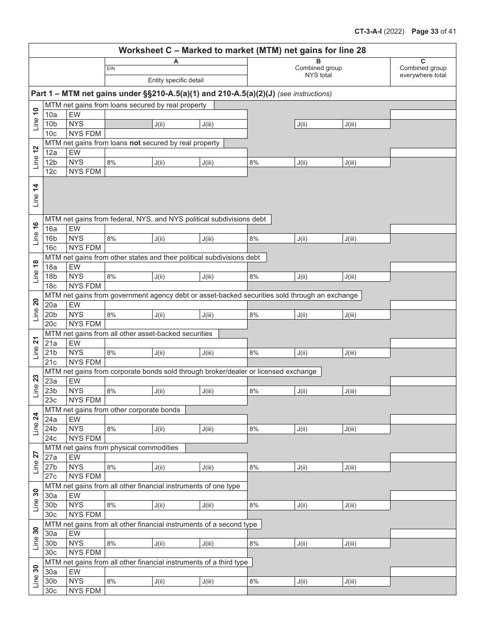 Download Instructions for Form CT-3-A General Business Corporation ...