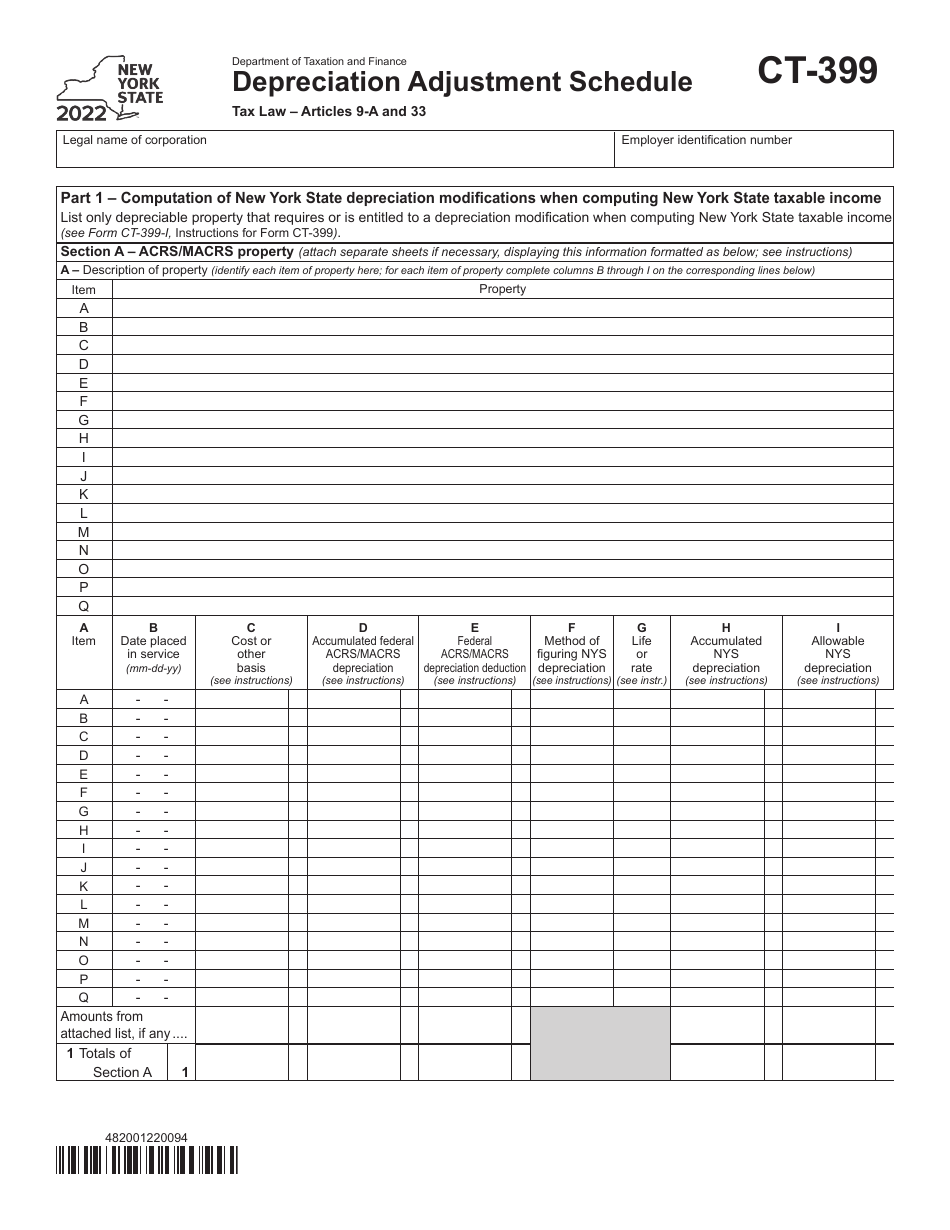 Form CT-399 - 2022 - Fill Out, Sign Online and Download Printable PDF ...
