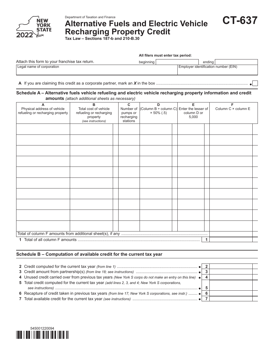 Form CT-637 - 2022 - Fill Out, Sign Online and Download Printable PDF ...
