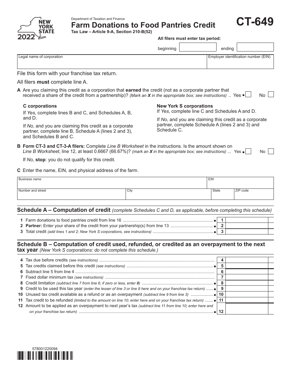 Form CT-649 - 2022 - Fill Out, Sign Online and Download Printable PDF ...