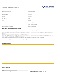 Witness Statement Form - Fill Out, Sign Online and Download PDF | Templateroller