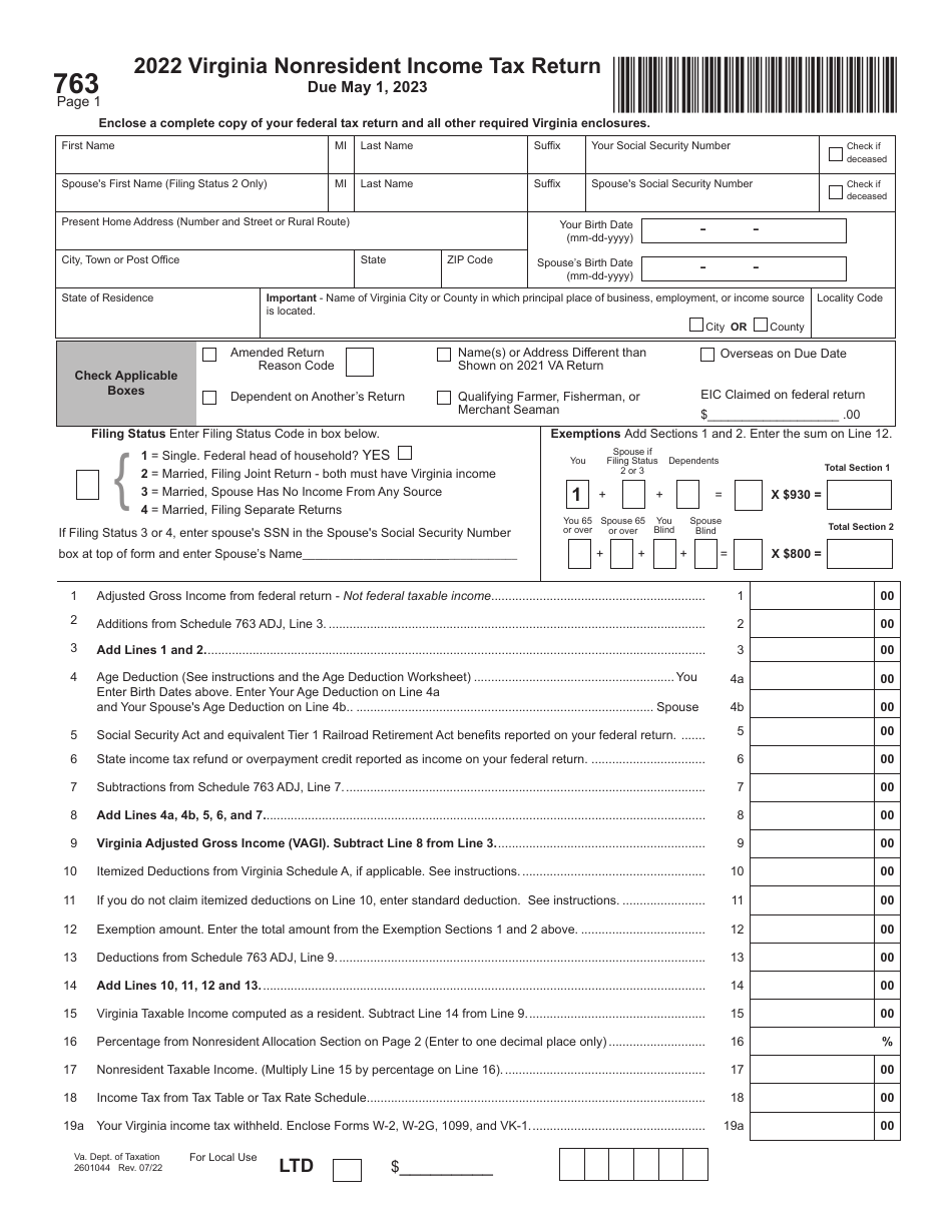 Form 763 - 2022 - Fill Out, Sign Online and Download Fillable PDF ...
