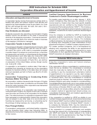 Download Instructions for Schedule 500A Corporation Allocation and ...