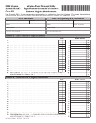Form 502 Schedule SVK-1 - 2022 - Fill Out, Sign Online and Download ...
