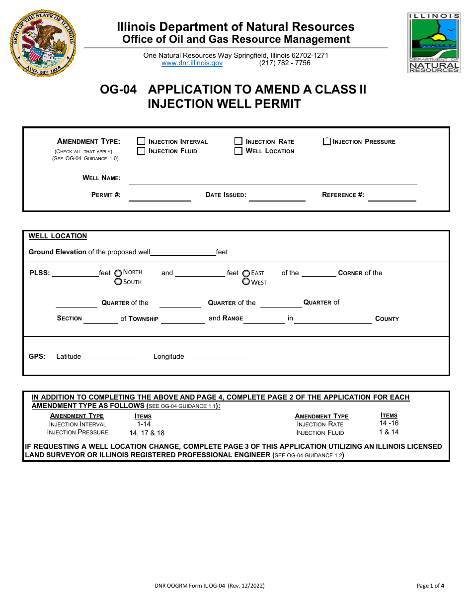 Form OG-04 - Fill Out, Sign Online and Download Fillable PDF, Illinois ...
